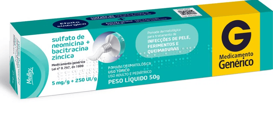 Pomada Sulfato De Neomicina+Bacitracina Zincica 50G Medley - Drogarias ...