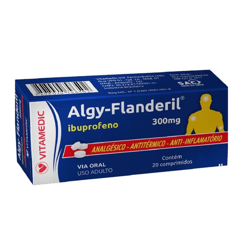 Algyflanderil 600 mg 20s Vitamed - Drogarias Campeã
