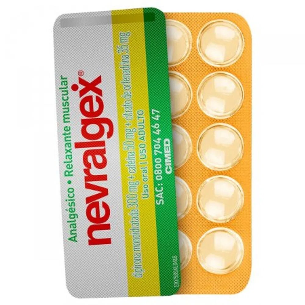 Nevralgex 10 Comprimidos - Drogarias Campeã