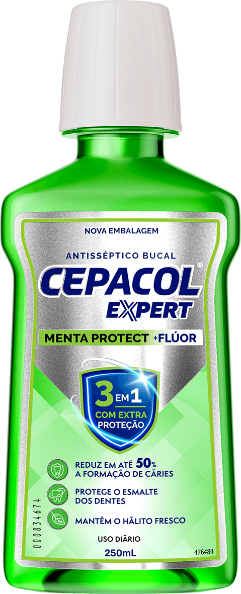 Capacol Menta Protect+Fluor 250ml - Drogarias Campeã