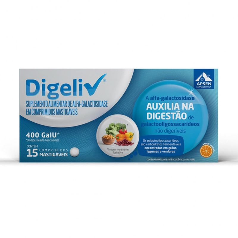 Suplemento alimentar digeliv 15 comprimidos - Drogarias Campeã